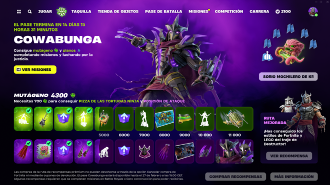 Las Tortugas Ninjas regresan a Fortnite en nuevo evento de Cowabunga ...